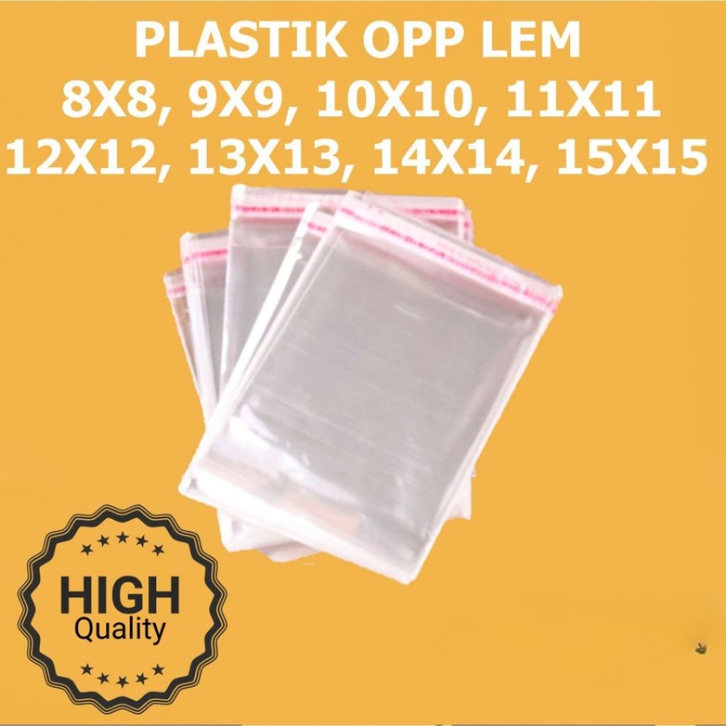 Jual PLASTIK OPP ROTI (SEAL / LEM) 8X8 9X9 10X10 11X11 12X12 13X13 14X14 15X15 KEMASAN ROTI ...