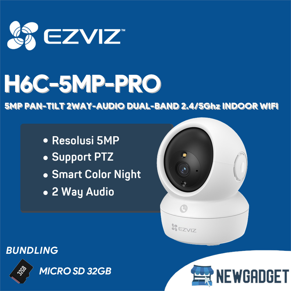 Jual EZVIZ H6C-5MP-PRO 5MP PAN-TILT 2WAY-AUDIO DUAL-BAND 2.4/5GHZ ...