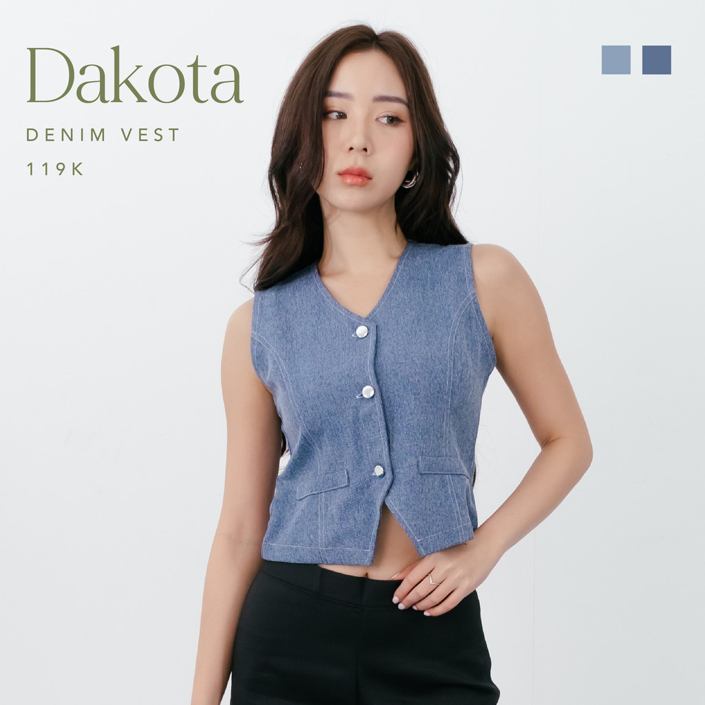 Jual Dakota Denim Vest -- Ocha Wear | Pakaian Wanita | Soft Denim ...