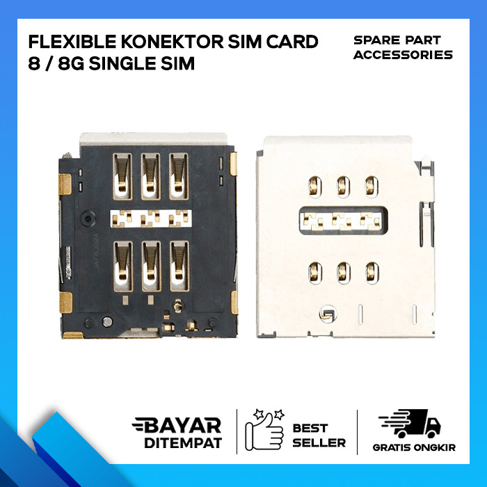 Jual FLEXIBLE KONEKTOR SIM CARD SINGLE 8 / 8G | Shopee Indonesia
