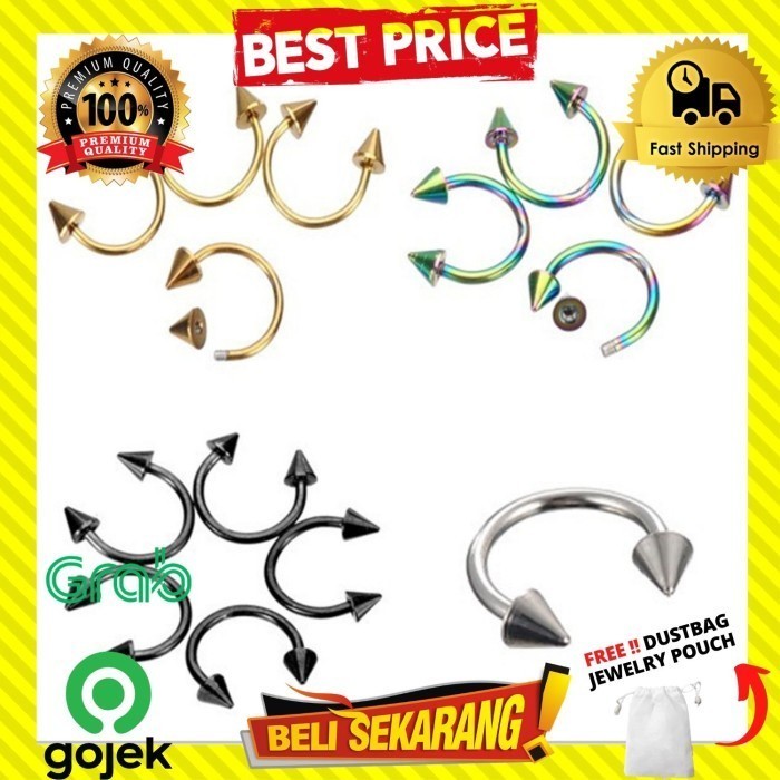 Jual ANTING TINDIK HIDUNG/BIBIR PRIA WANITA BENTUK TAPAL KUDA ORI A18 ...