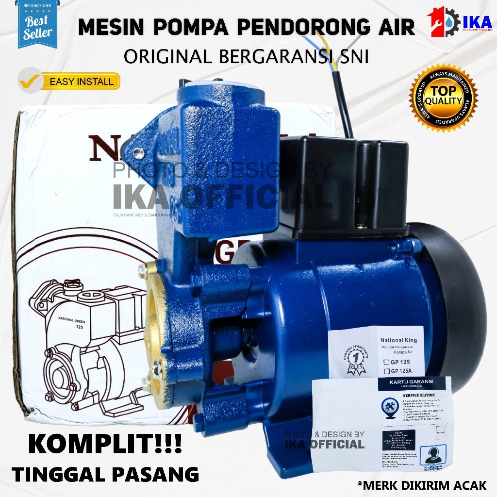 Jual Mesin Pompa Air Listrik Sumur Dangkal NATIONAL KING / QUEEN GP 125 | Shopee Indonesia