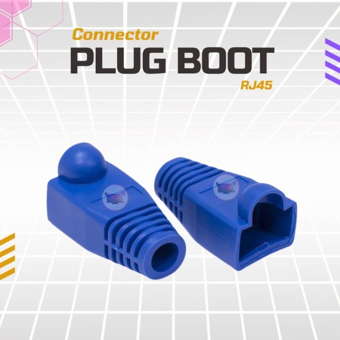 Jual Plug Boot Karet Pelindung Connector RJ45 - Biru | Shopee Indonesia