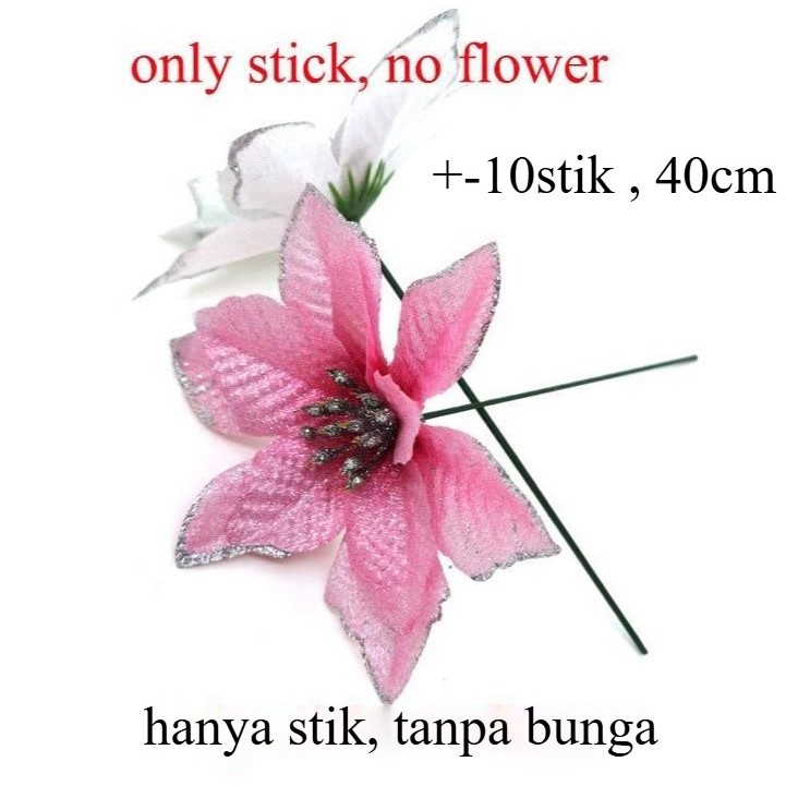 Jual 40cm Tangkai Stik Bunga Pohon Natal | Shopee Indonesia