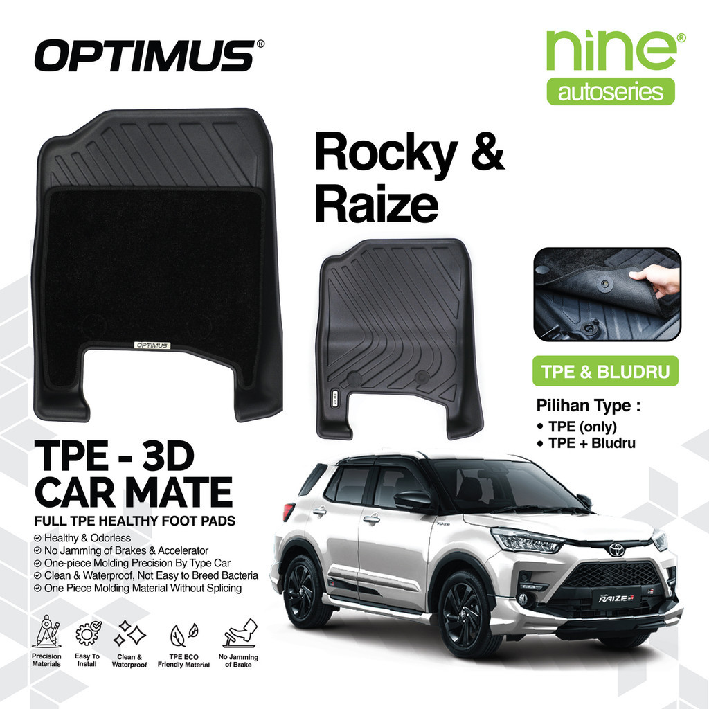 Jual Karpet Mobil Daihatsu Rocky TPE 3D Mate Bludru Full Set Bagasi ...