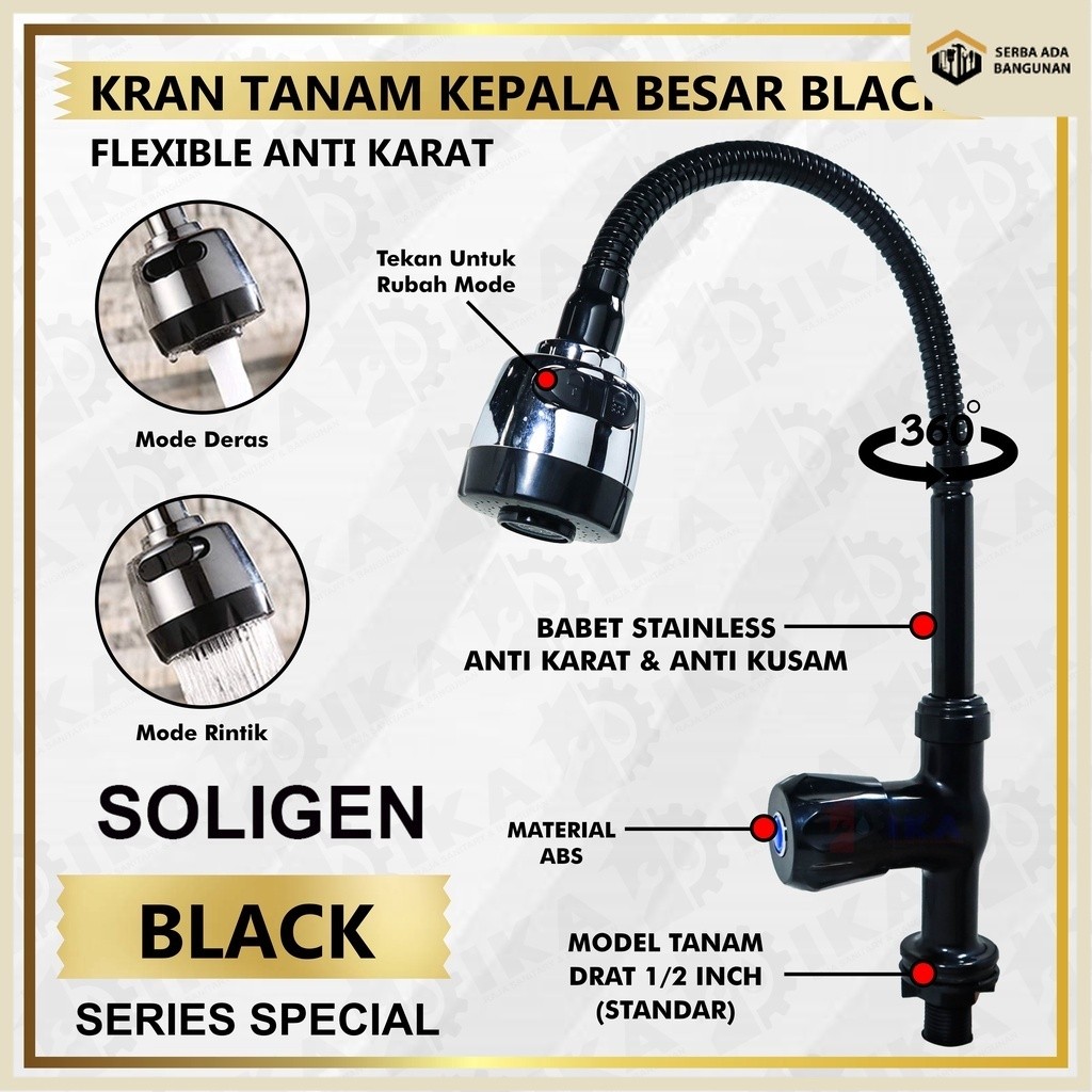 Jual KRAN SINK SOLIGEN TANAM TANCAP FLEXIBLE KERAN CUCI PIRING ...