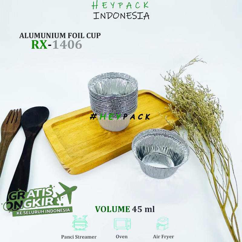 Jual Alumunium Foil Tray Cup RX 1406 Mini Cake Muffin Macaroni Schotel Cream Soup Macaroni ...