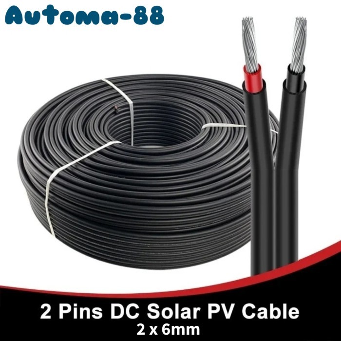 Jual GG88 Per 1 Roll panjang 100m Kabel PLTS 2x6mm PV Cable Wire 2 x 6 ...