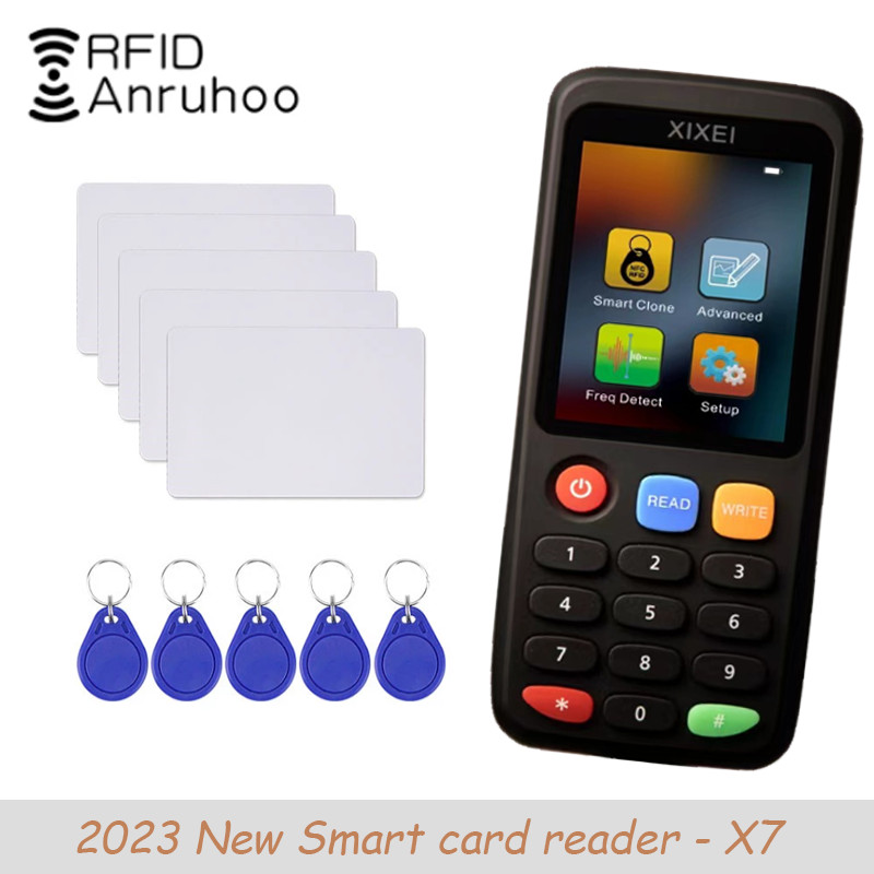 Jual New Rfid Smart Card Reader X7 125khz Badge Copier 13.56mhz Nfc ...