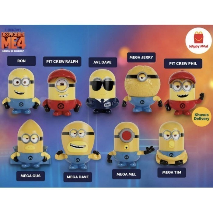 Jual McD Happy Meal Despicable Me 4 Minions Mc Donalds Minnion Minnions ...