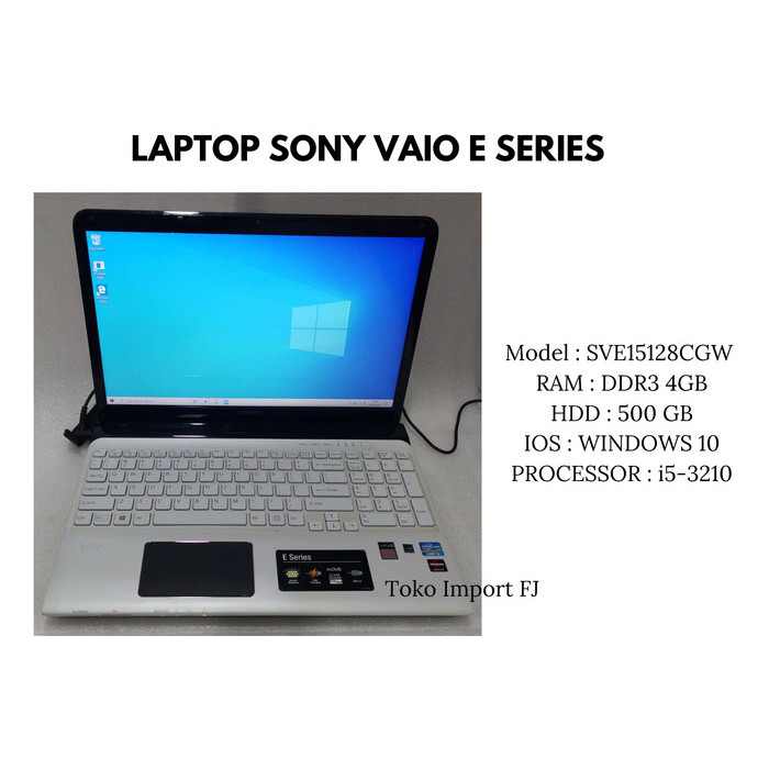 Jual LAPTOP SONY VAIO E SERIES SVE15128CGW WINDOWS 10 i5-3210 4GB HDD ...