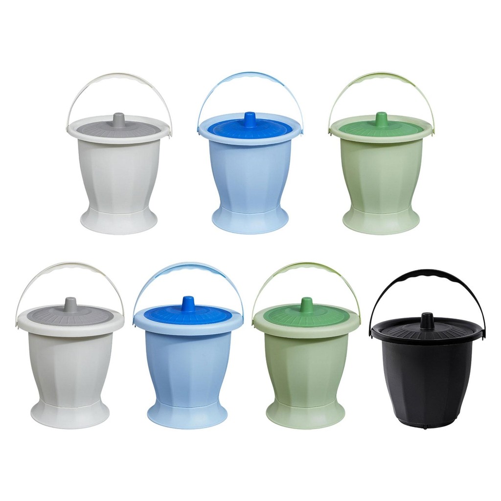 Jual Chamber Pot with Lid Bedside Urinal Urine Bucket Spittoon Chamber ...