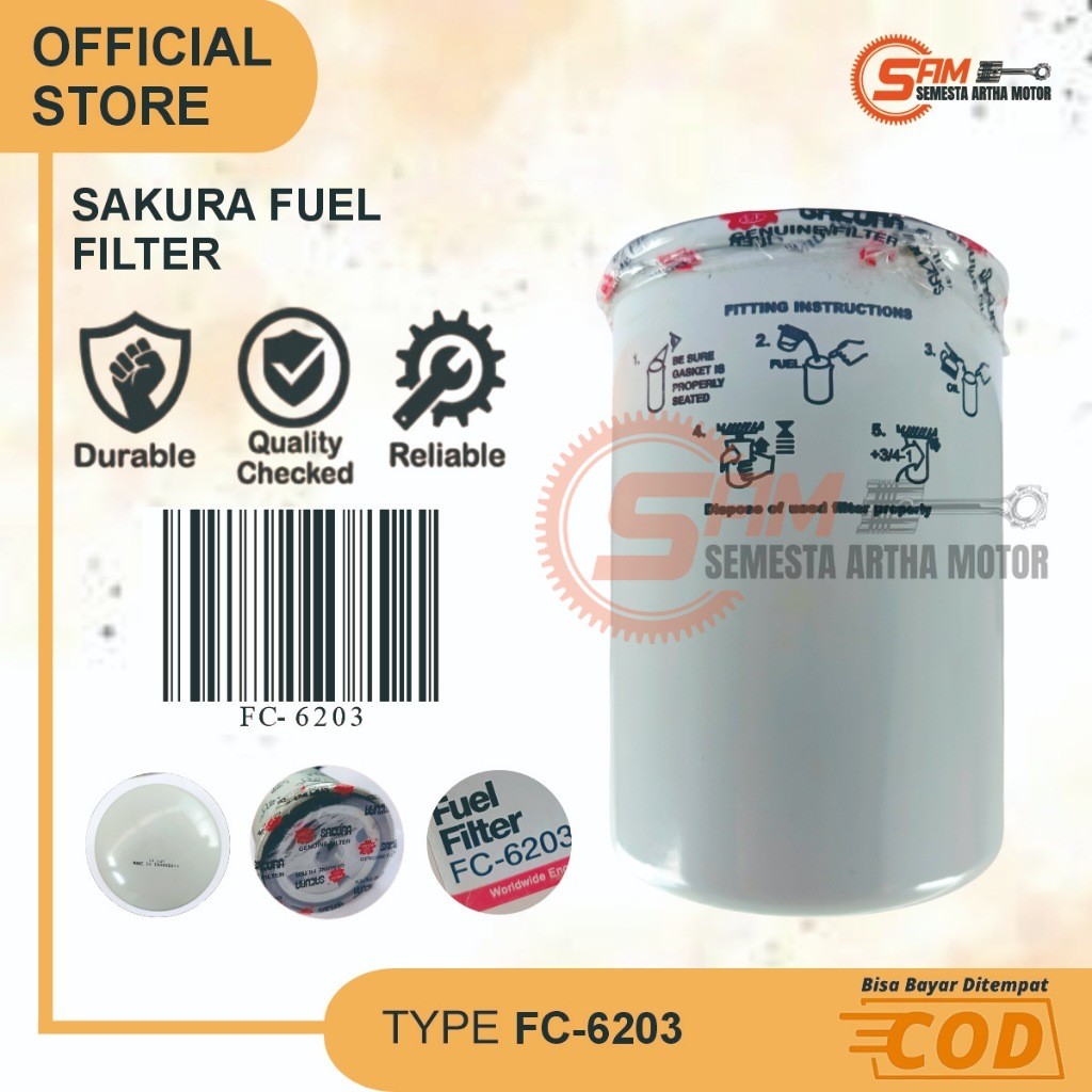 Jual Sakura Fuel Filter FC-6203 Bisa Untuk Type Komatsu Deutz General ...