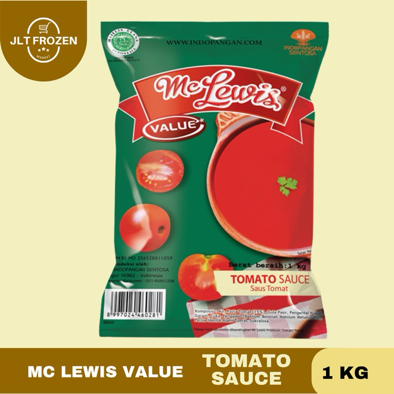 Jual MC Lewis Saus Tomat / Tomato Sauce/ Ketchup VALUE 1kg | Shopee ...