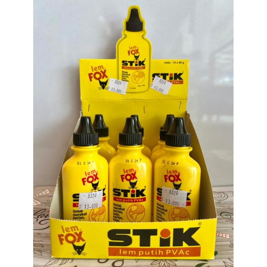 Jual LEM FOX STICK PVAC PUTIH 60GR | Shopee Indonesia