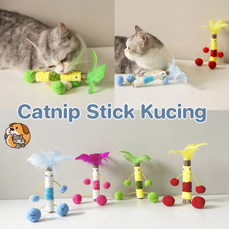 Jual Mainan Hewan Peliharaan Catnip Stick Kucing Cat Teething Stick Mainan Kucing Catnip Teeth ...