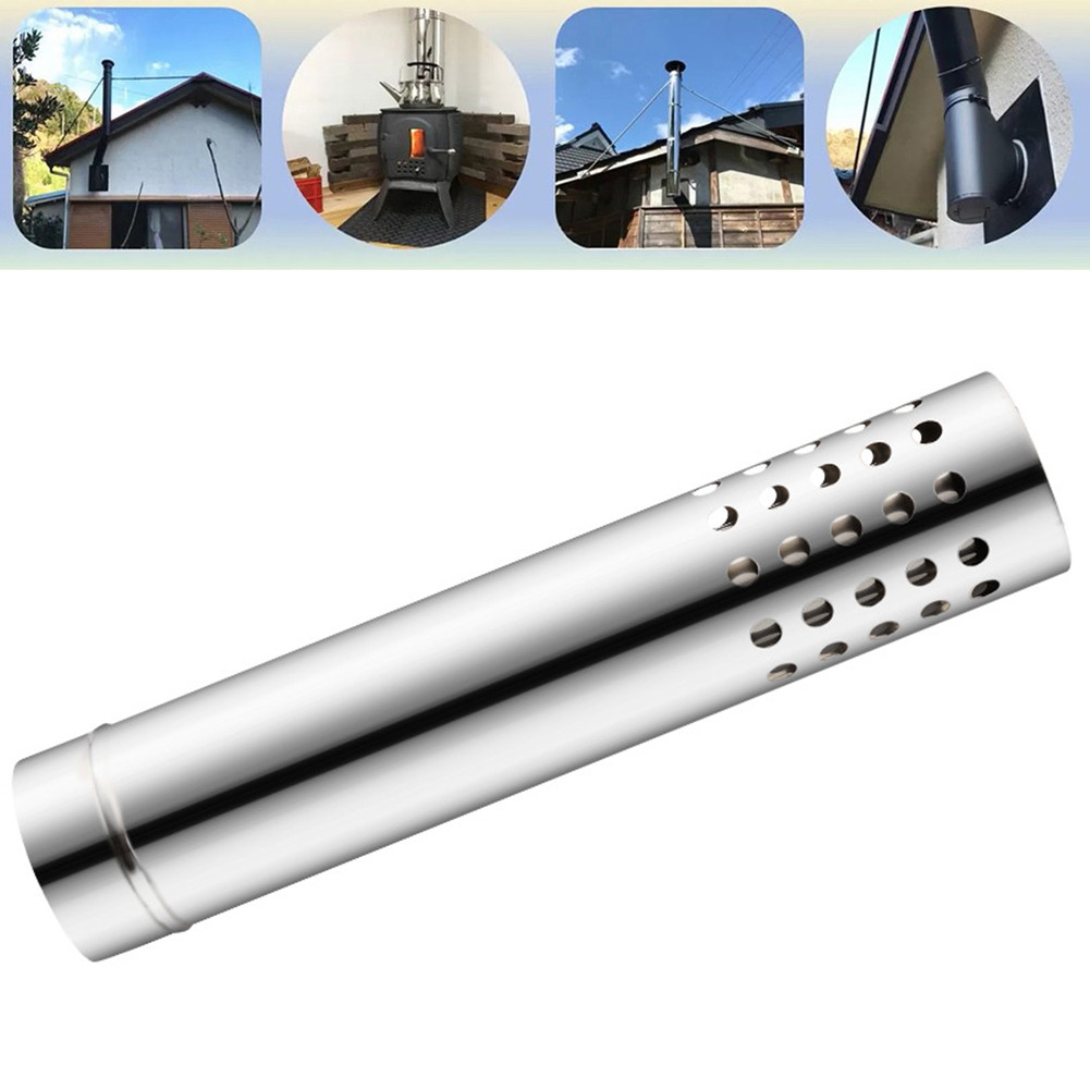 Jual 50x6cm Stove Pipe Stainless Steel Flue Chimney Extension Tube ...