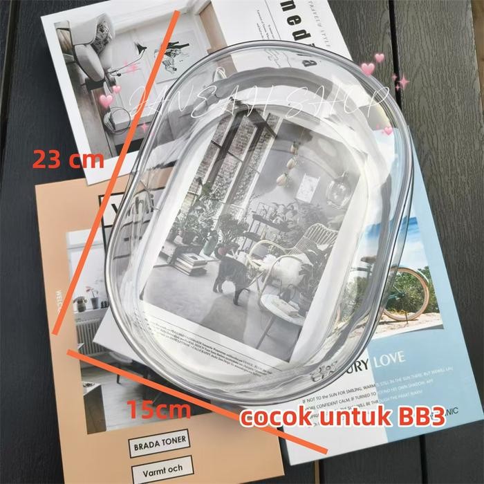 Jual 18cm/23cm Tas penyimpanan transparan PVC Tas BABY THREE VER 3 PVC ...