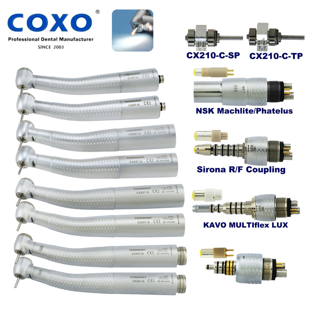 Jual COXO YUSENDENT Dental High Speed Fiber Optic Air Turbine LED ...