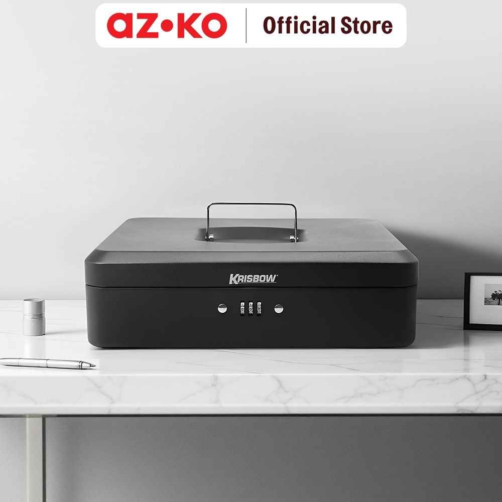 Jual AZKO Krisbow Cash Box Dengan Nomor Kombinasi 30 cm - Hitam Tempat ...