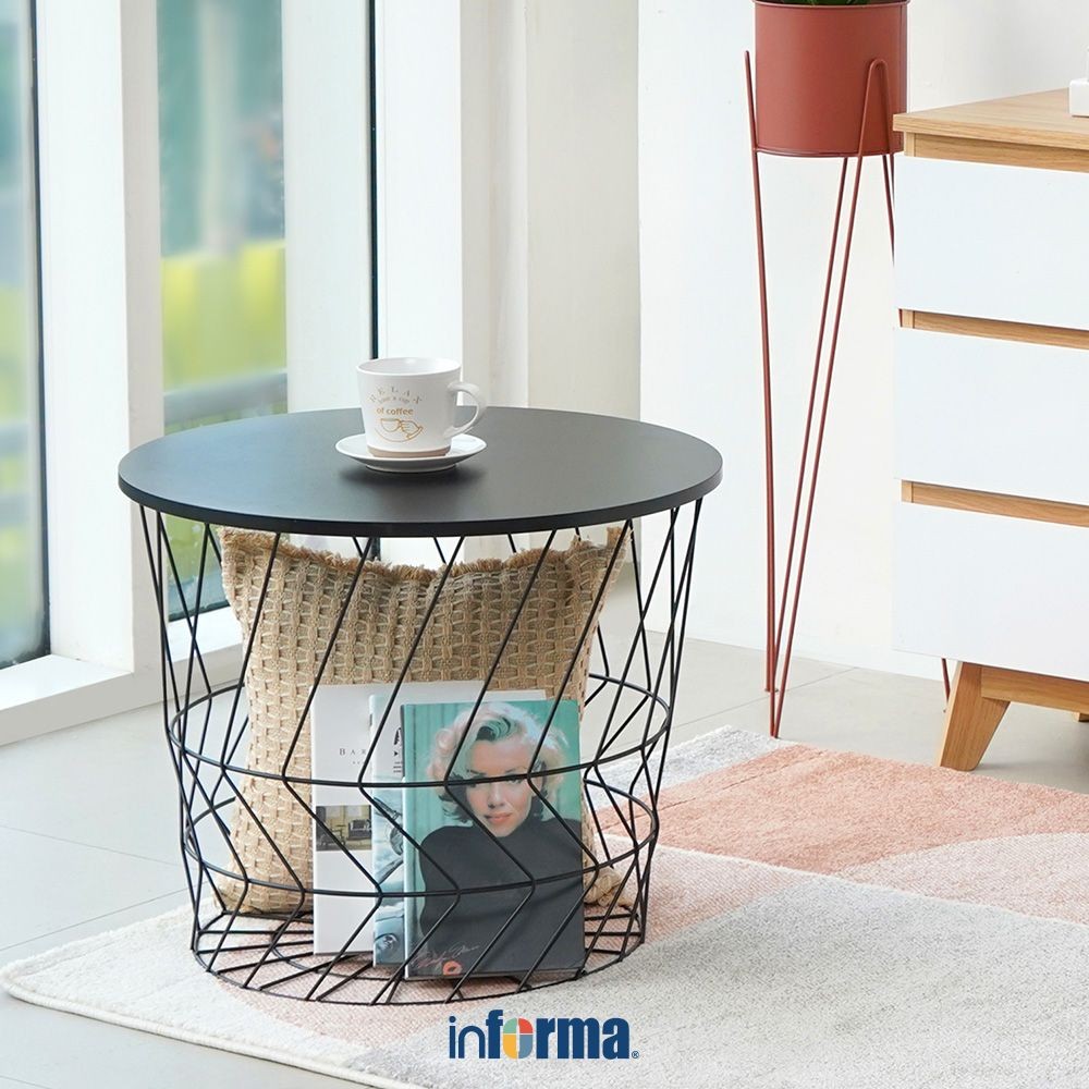Jual Informa Leta Meja Tamu Dengan Penyimpanan - Hitam Coffee Table ...