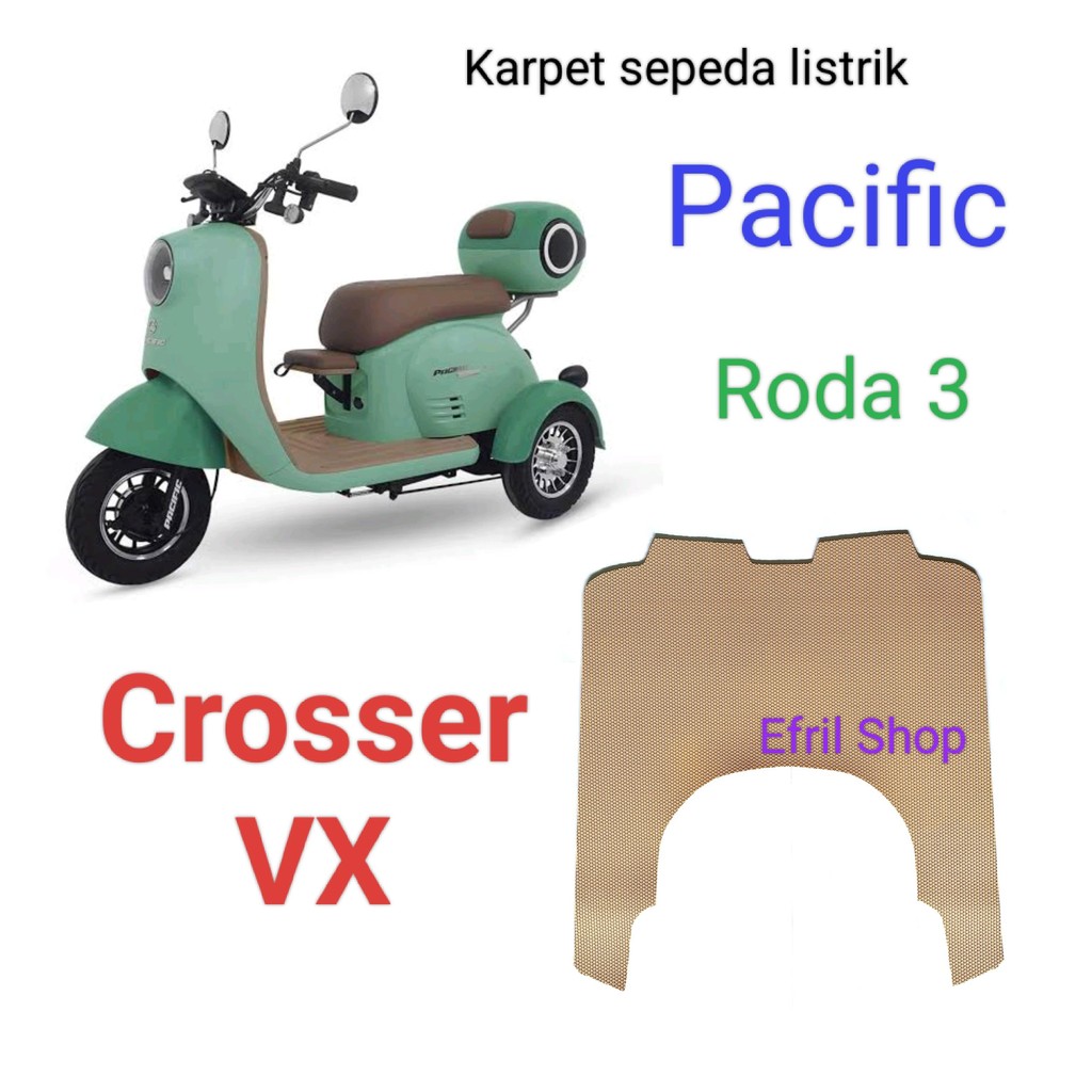 Jual Karpet sepeda listrik Roda 3 BAHAN KARET Pacific Crosser VX roda ...