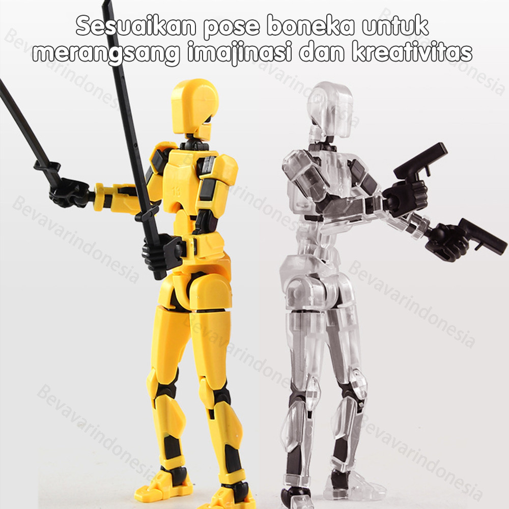 Jual BEVAVAR 3D Joint Movable Dummy Action Figure Mainan Perakitan Robot 13 Full Artikulasi ...