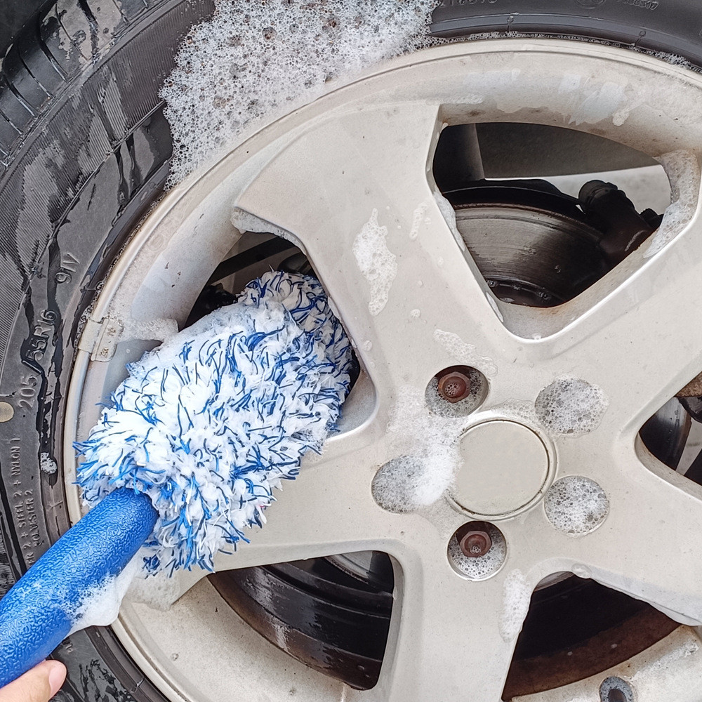 Jual Car Wash Brush Microfiber Tire Scrubber Wheel Rim Brush Trunk ...