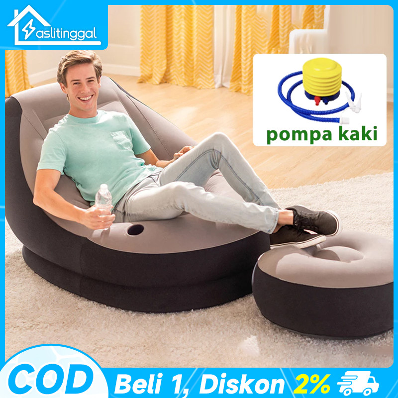 Jual Air Sofa Portable Inflatable - Dengan Pompa dan Sandaran Kaki ...