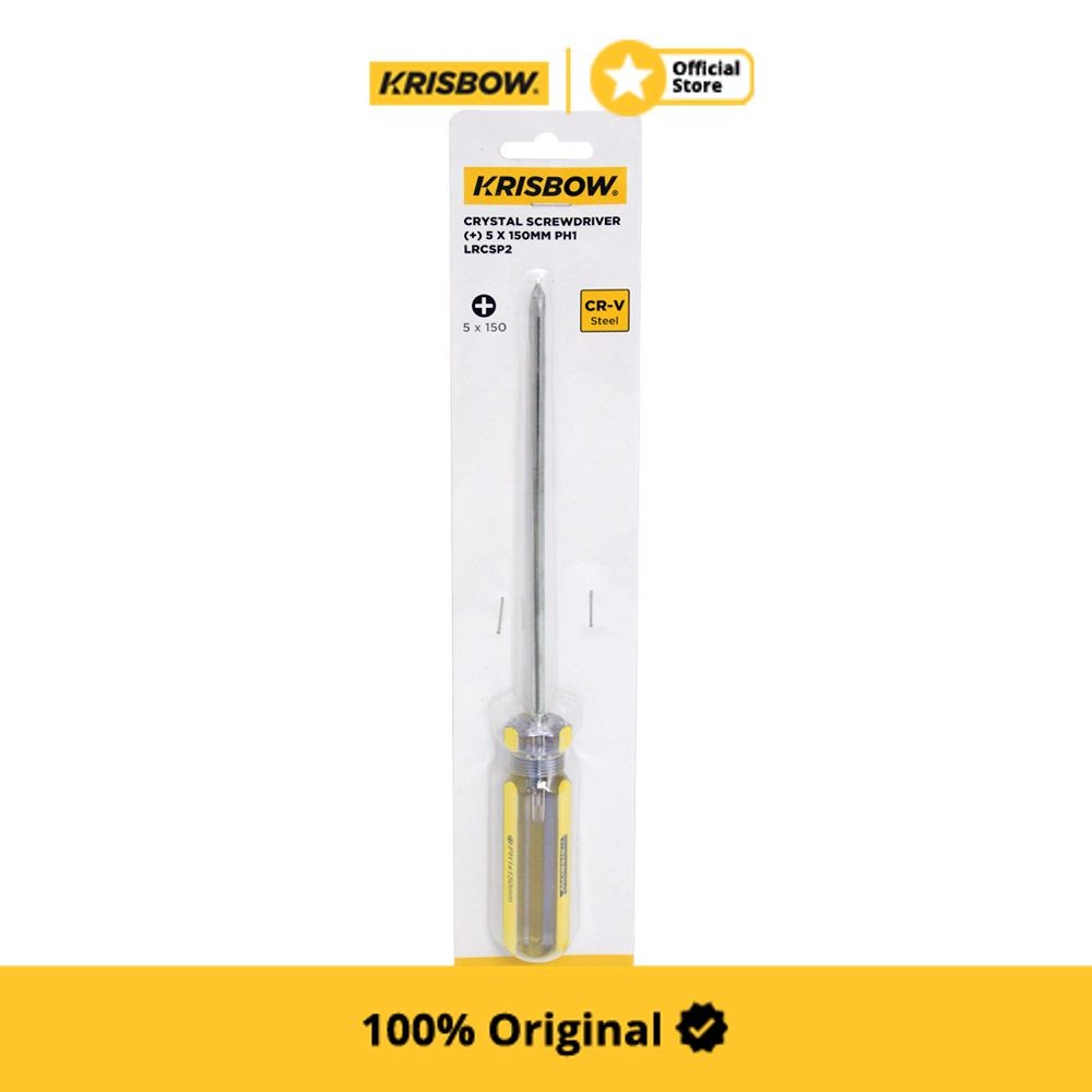 Jual Krisbow Screwdriver Obeng Kristal Plus 5X150mm P1 Lrcsp2 | Shopee ...