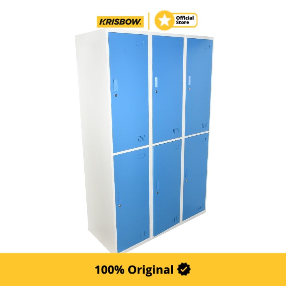 Jual Krisbow Locker Loker 6 Pintu Multi Coloumn - Biru | Shopee Indonesia