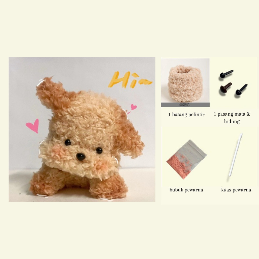 Jual [HARU] Moru Doll DIY Kit Animal Series Plush Doll Handmade ...