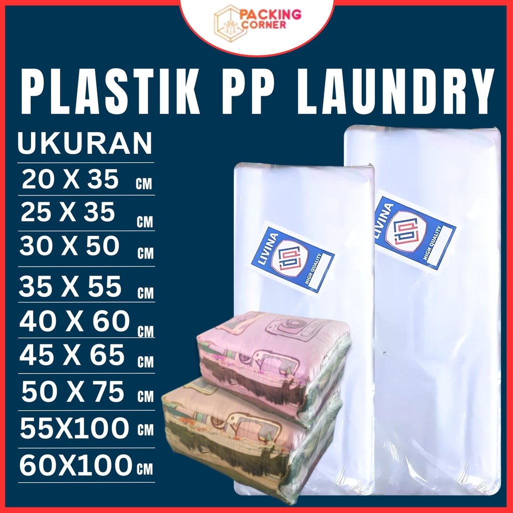 Jual Plastik Laundry PP Bening Kantong Plastik Packing Baju Londry Buket Bucket Bunga Kiloan ...