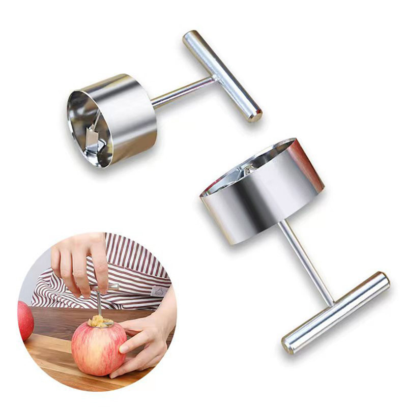 Jual 2pcs Stainless Steel Multifunction Apple Pear Core Separator Kitchen Tool Durable Apple ...