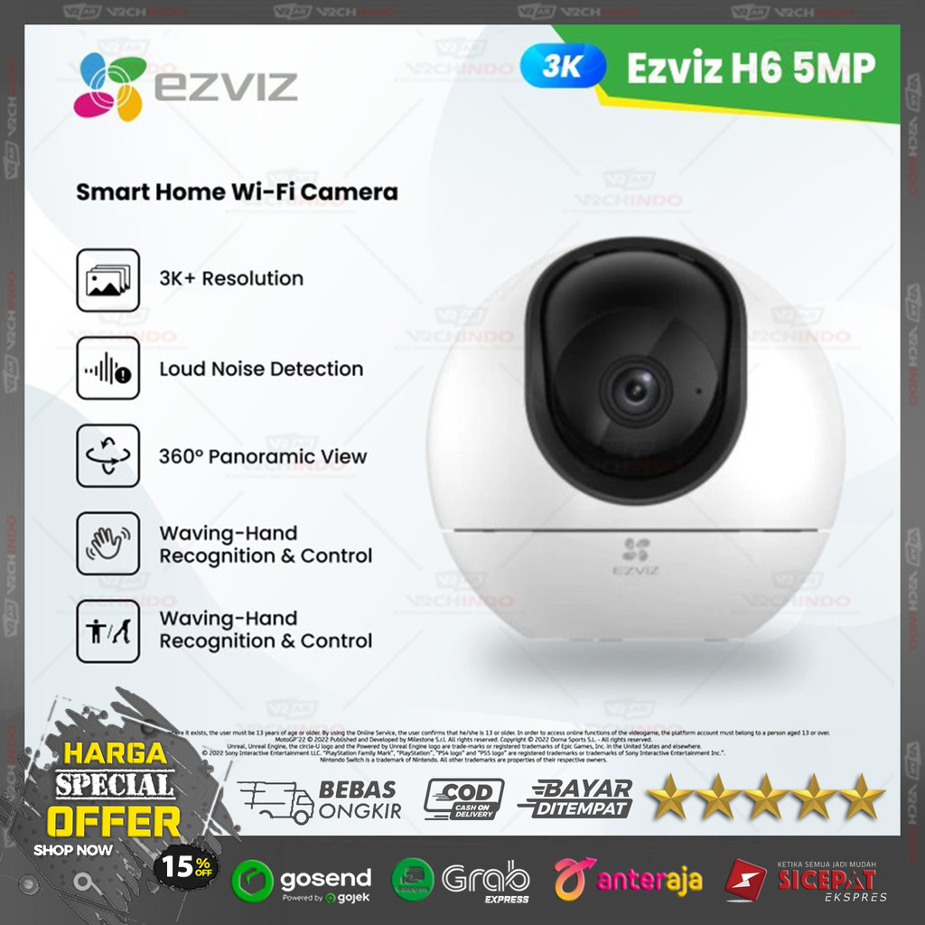 Jual CCTV EZVIZ H PRO Series - 5MP / 3K - UHD | IP Camera Smart Wireless Rotate Camera ...