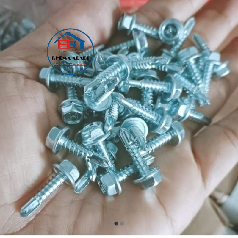 Jual paket 100 pcs sekrup baja ringan 10x16 BAUT BAJARINGAN | Shopee Indonesia