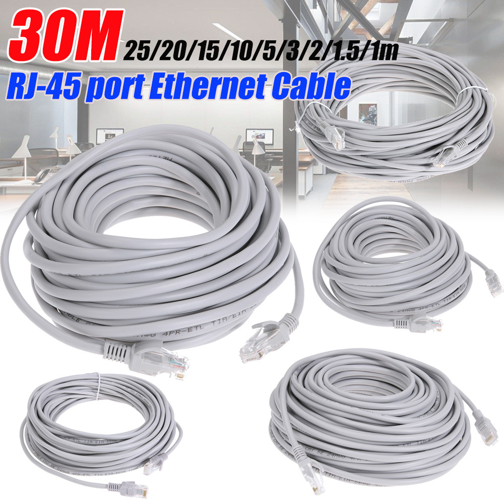 Jual 5/10/15/20/25/30M Ethernet Cable High Speed RJ45 Network LAN Cable ...