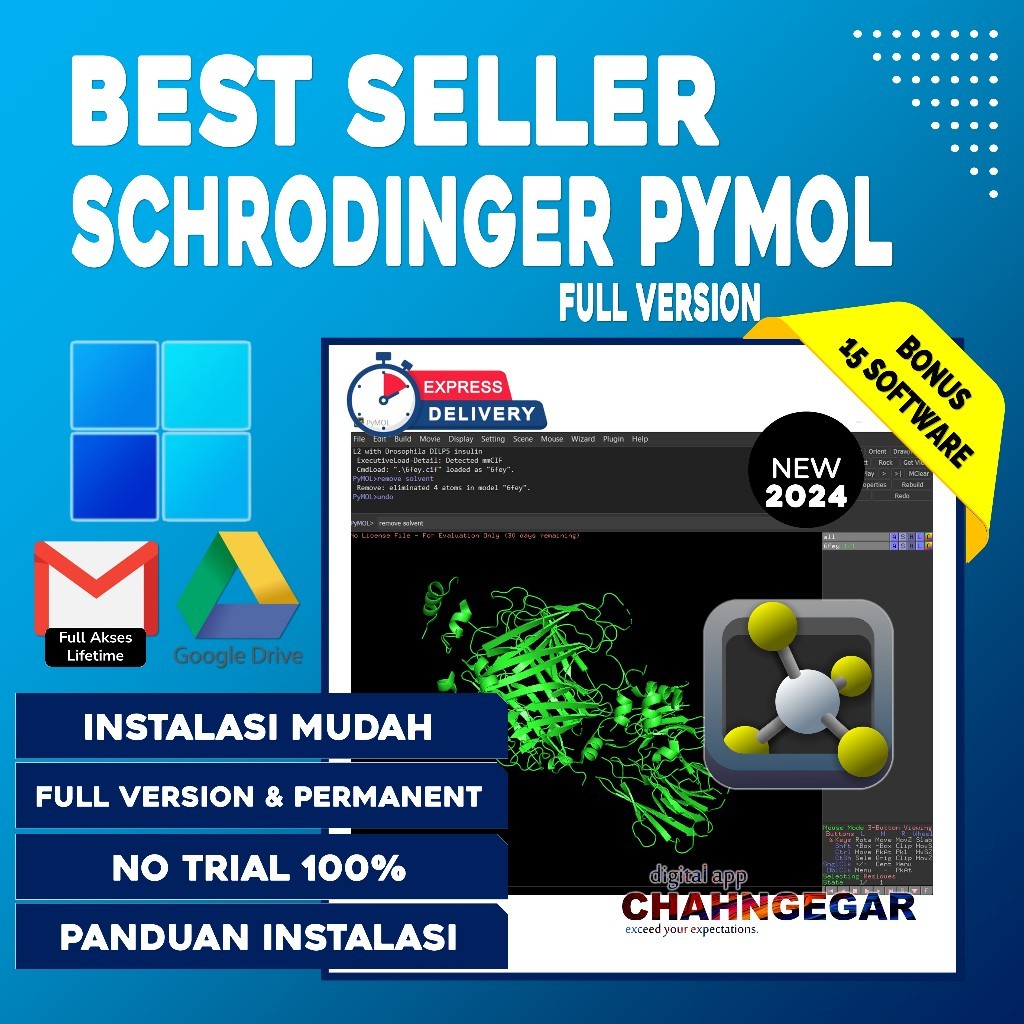 Jual Schrodinger PyMOL 2024 Full Version PyMOL 3.0.3 Software Sistem ...