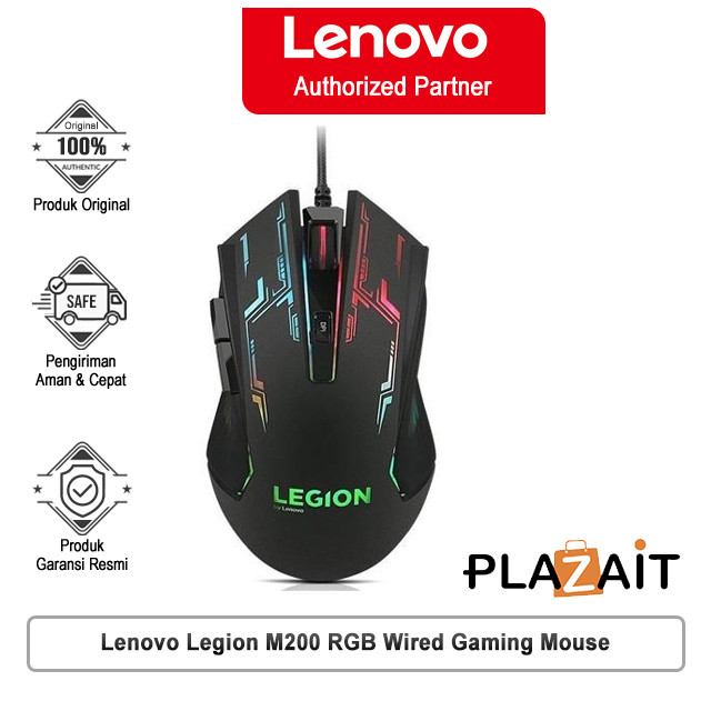 Jual Lenovo Legion M200 RGB Wired Gaming Mouse 4 levels DPI max 2400 ...