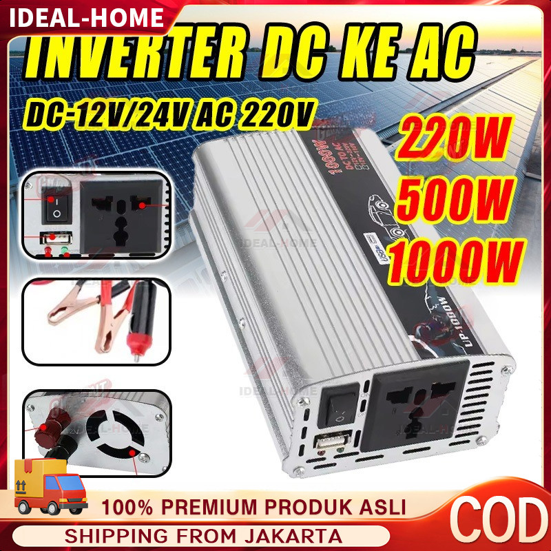 Jual Power Inverter 220W 500W 1000W - Pengubah Arus DC 12V ke AC 220V ...