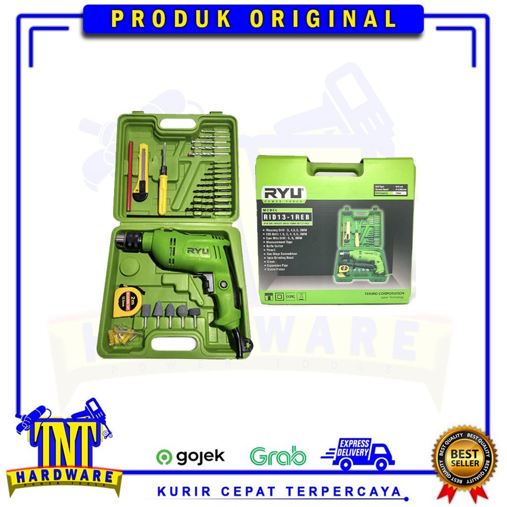 Jual BOR TEMBOK SET RYU RID 13-1 REB RID13 BOR BETON/ BOR SET 13 MM SET ...
