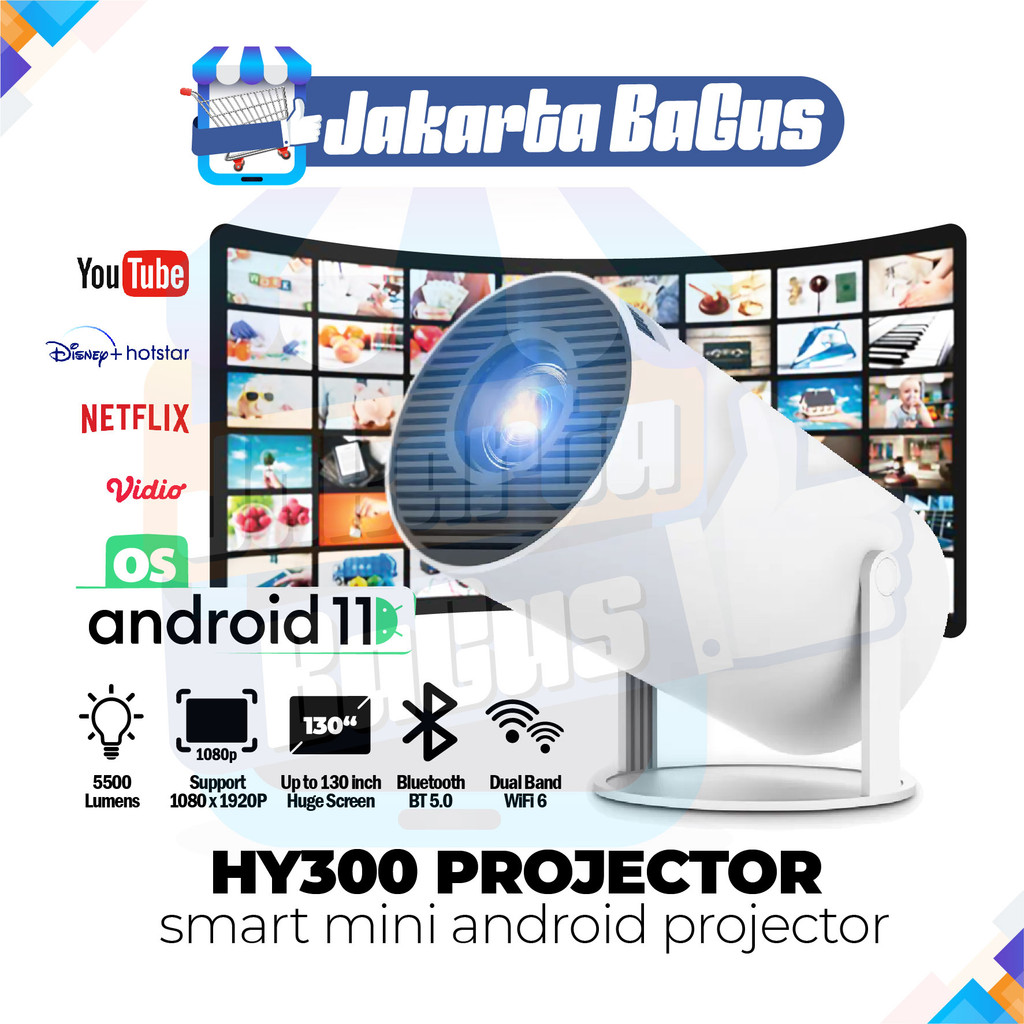 Jual Smart Proyektor Android HY300 4K UltraHD 5G Connection Bluetooth ...