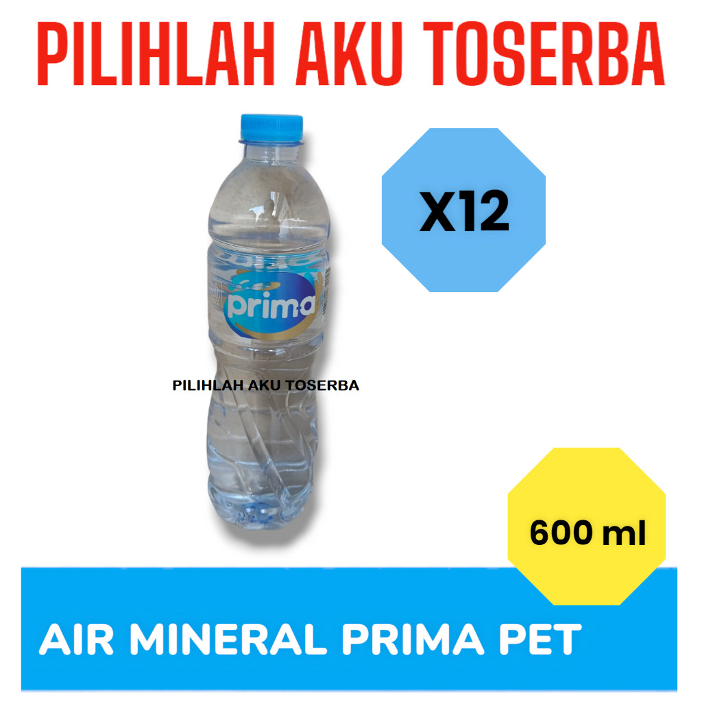 Jual Air Mineral Prima Prim-A Botol Pet 600 ml - ( HARGA 12 BOTOL ) | Shopee Indonesia