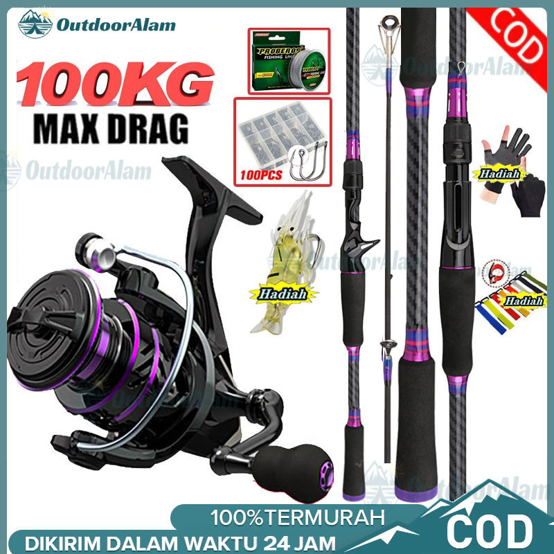 Jual Joran Pancing Set Dengan Bahan Serat Karbon 1.6M/1.8M/2.1M/2.4M Joran Pancing Carbon ...