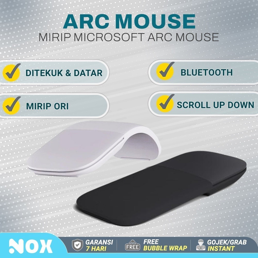 Jual Mouse Lipat Bluetooth Wireless - Senyap, Portable untuk Laptop ...