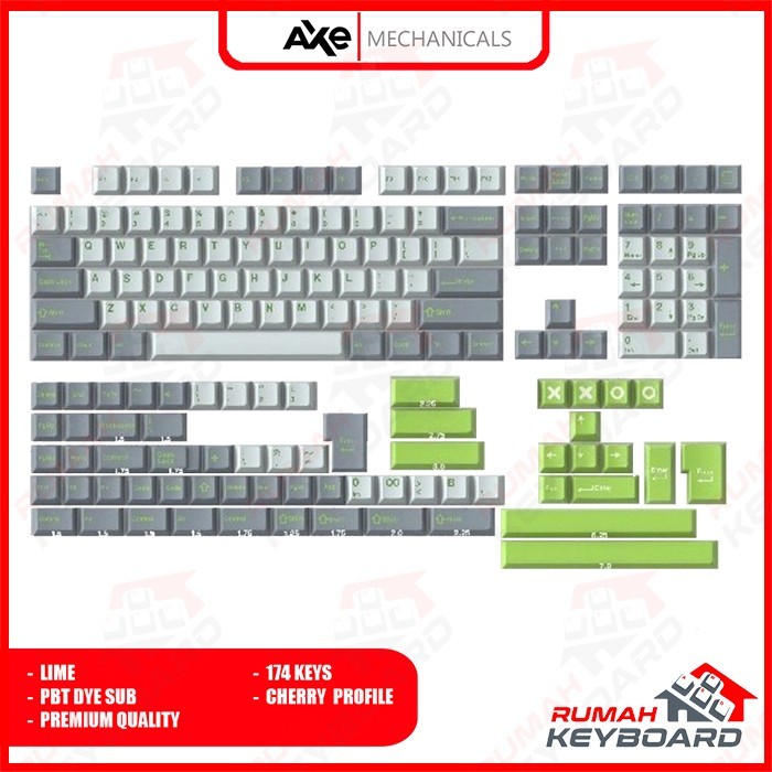 Jual AXE MECHANICALS - Cherry Profile - Lime - ABS - Double Shot ...