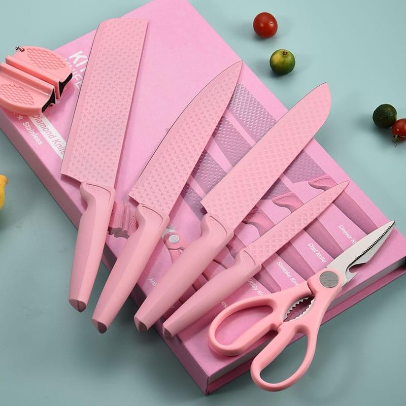 Jual Set Pisau Chef 6 in 1 - Pisau Dapur Anti Lengket, Gunting ...