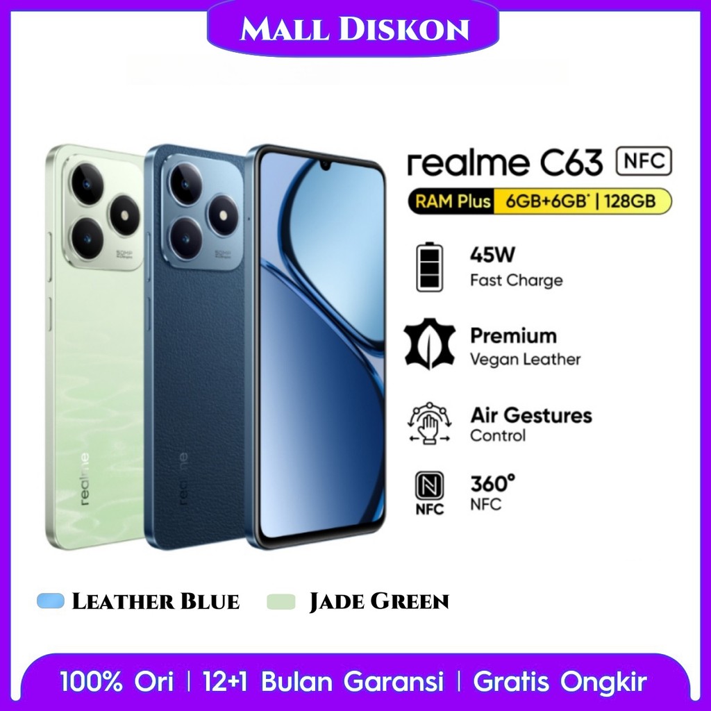 Jual HP C63 15 PRO NFC [6GB+128GB] [8GB+128GB] Garansi 1 Tahun ...