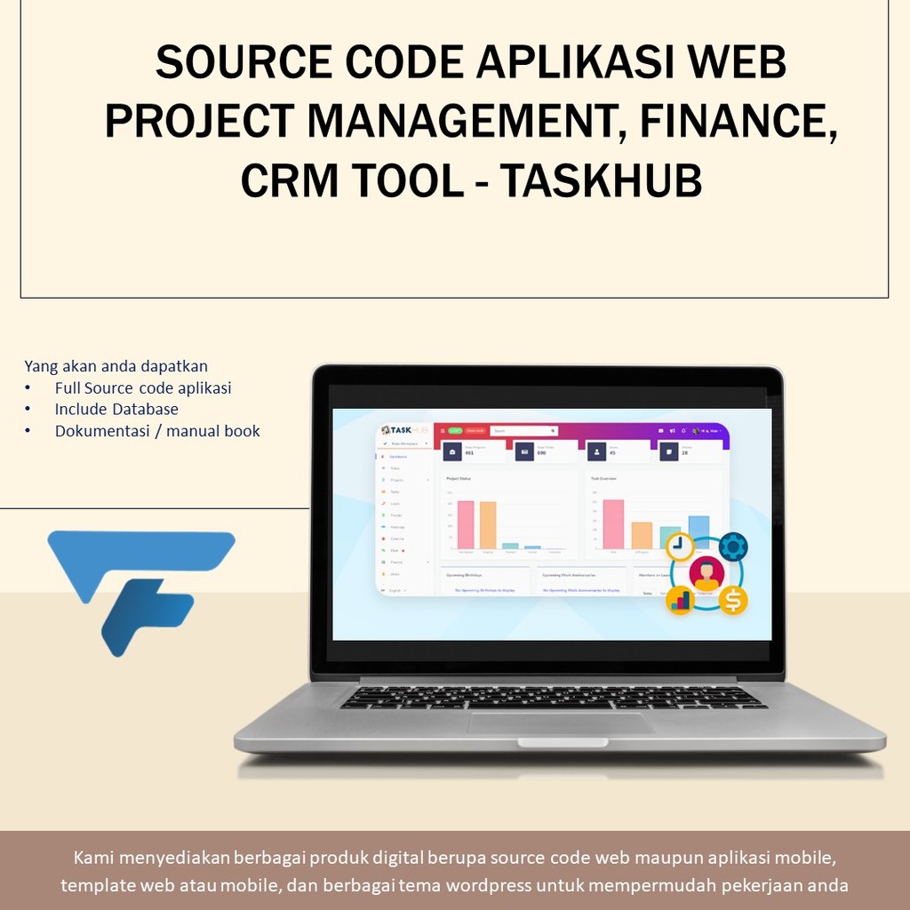 Jual SOURCE CODE APLIKASI WEB PROJECT MANAGEMENT, FINANCE, CRM TOOL - TASKHUB | Shopee Indonesia