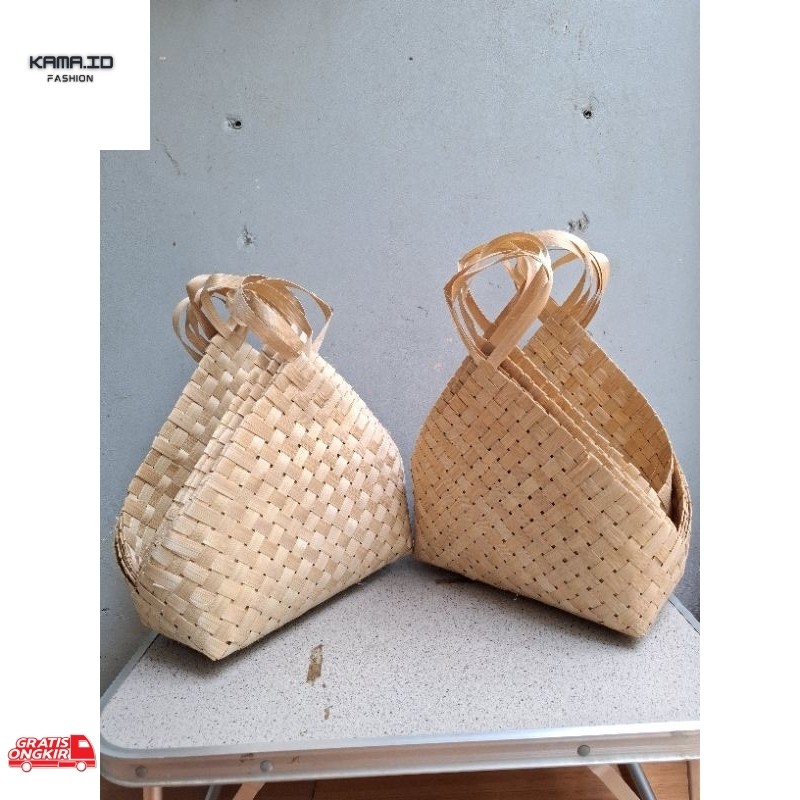 Jual Anyaman Terkini / kranjang anyaman bambu/tas bambu/tas hampers/tas parcel | Shopee Indonesia